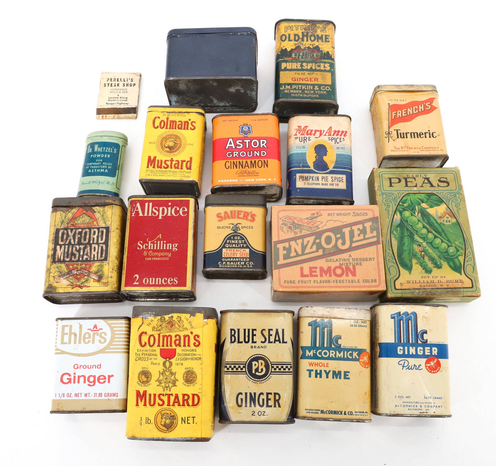 Lot Of Antique Advertising Tins Auction
