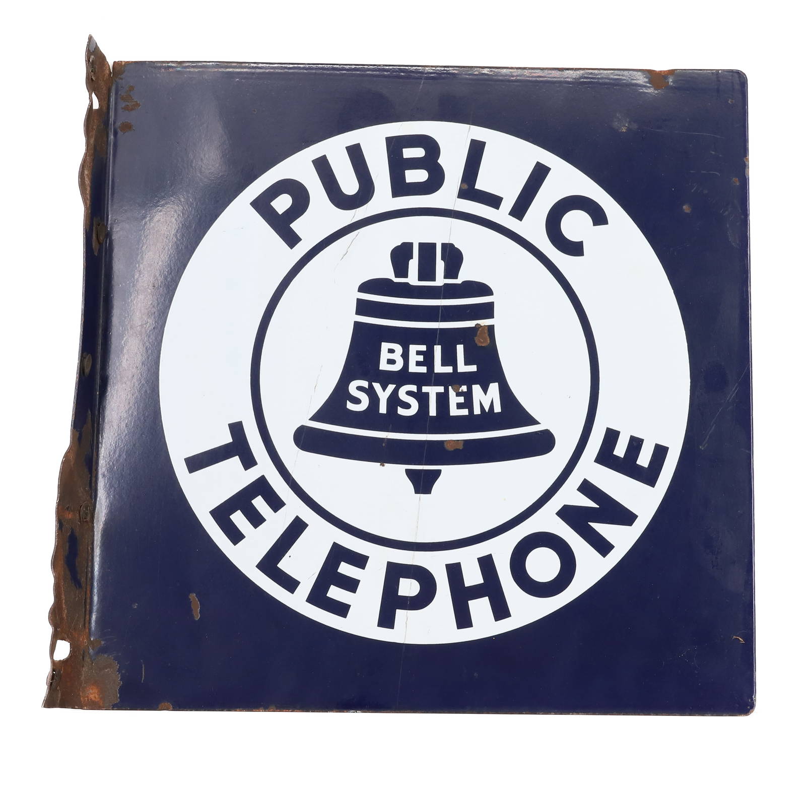 Double-sided Porcelain "public Telephone" Sign Auction
