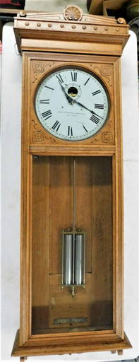 Oak Regulator Self Winding Wall Clock