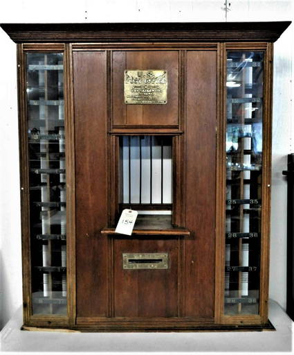 U.S. Post Office Oak Counter Front - Oct 01, 2022 | Roberson's Auctions ...