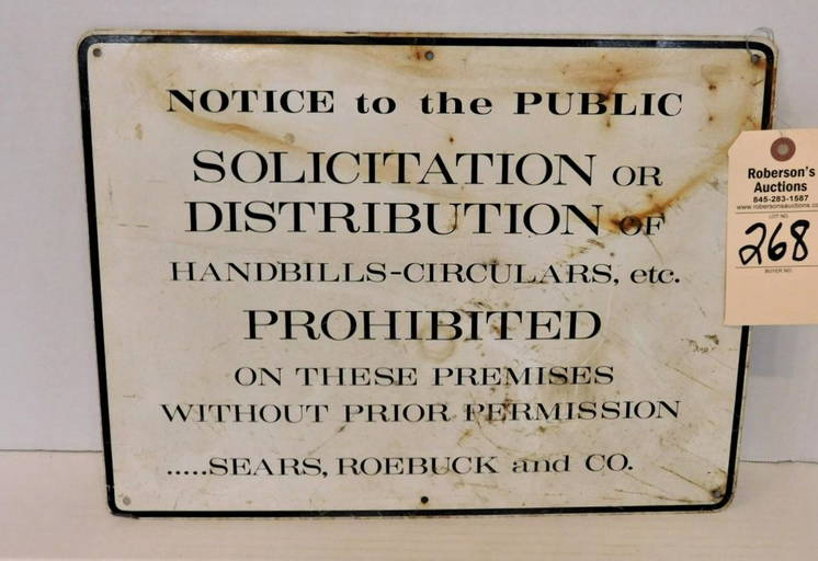 Solicitation Prohibited Metal Sign