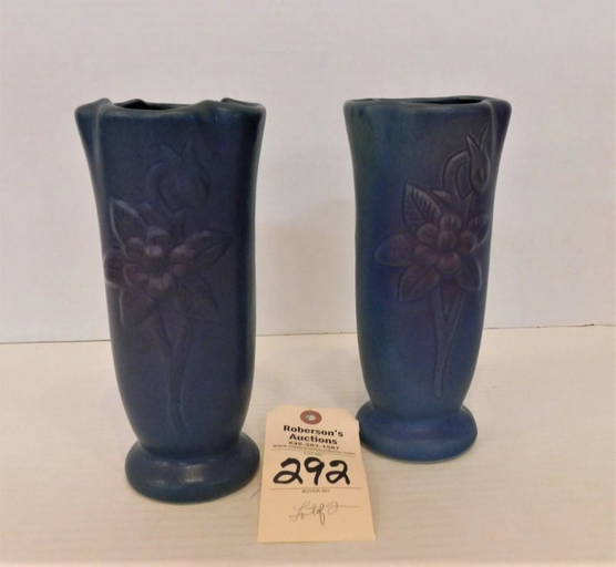 Pr. 9"h Van Briggle Vases