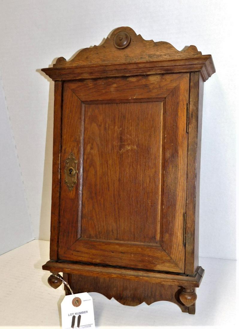 Victorian Oak Key Cabinet