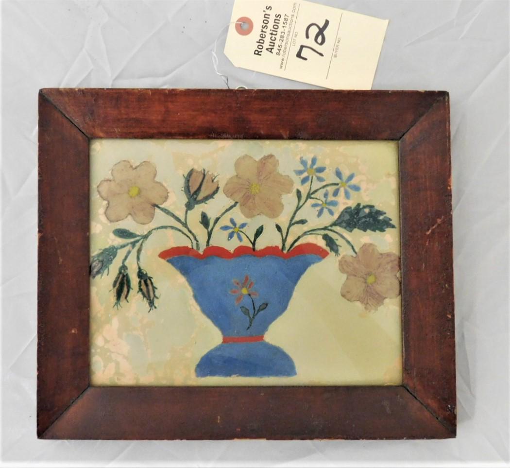 Early Folk Art Reverse Painting