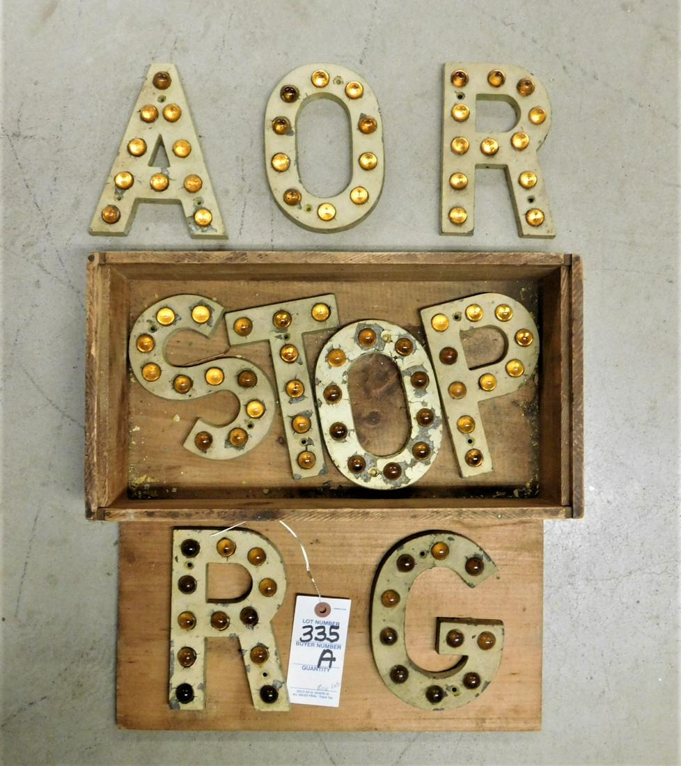 Lot Of Vintage Plaster & Iron Letters