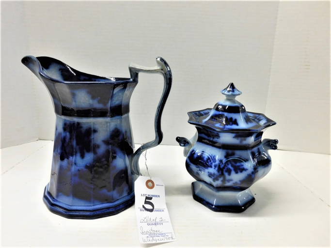 Lot Of 2 Flow Blue Pcs.