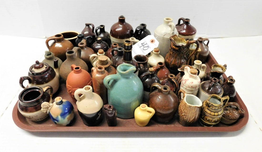 Over 40 Miniature Pottery Jugs And Pitchers Auction