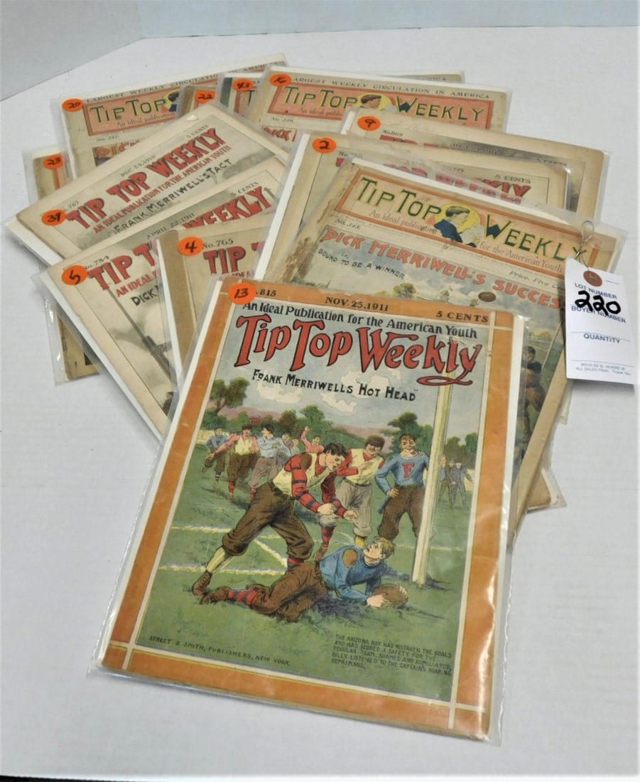 12 - 1900's "tip Top Weekly" Magazines Auction