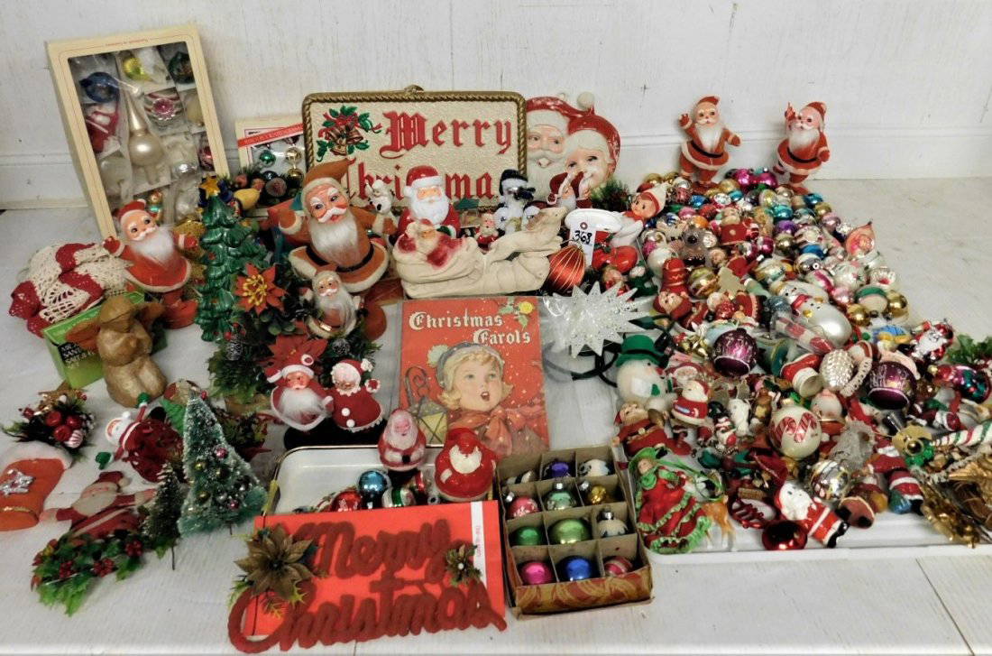 Lg. Lot Of Vintage Christmas Auction