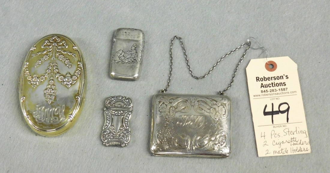 Lot Of 4 Sterling Silver Pcs Auction
