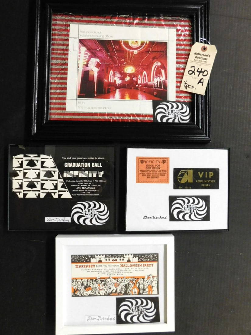 4 Vintage Pcs.- Infinity Disco Ephermera Auction