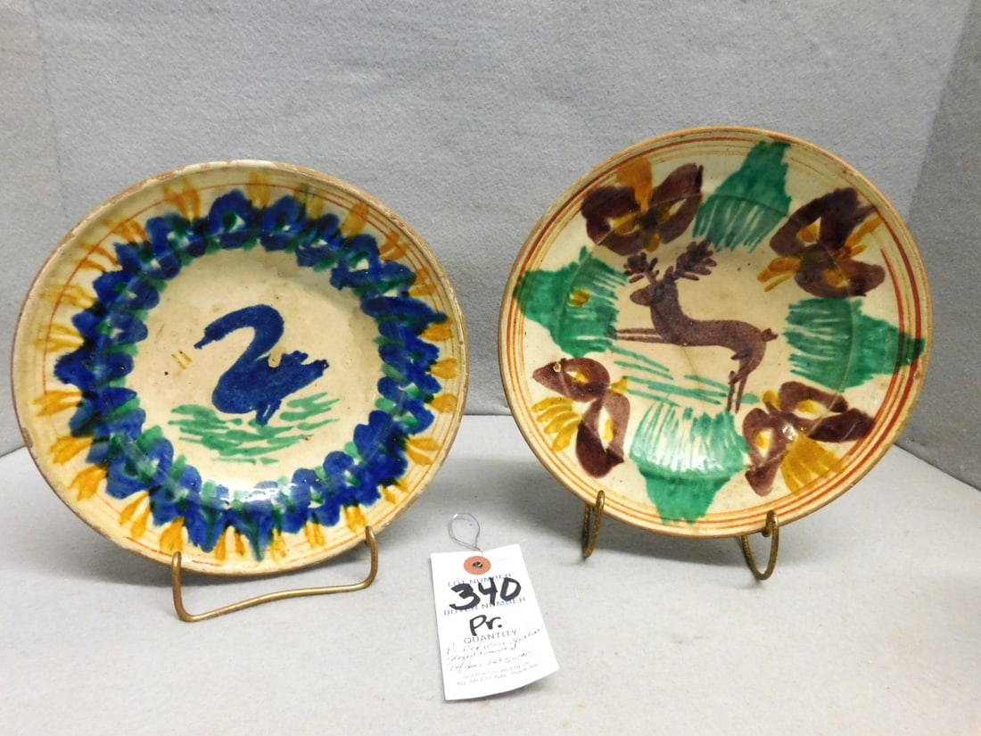 2 Early Soft Paste Plates Auction