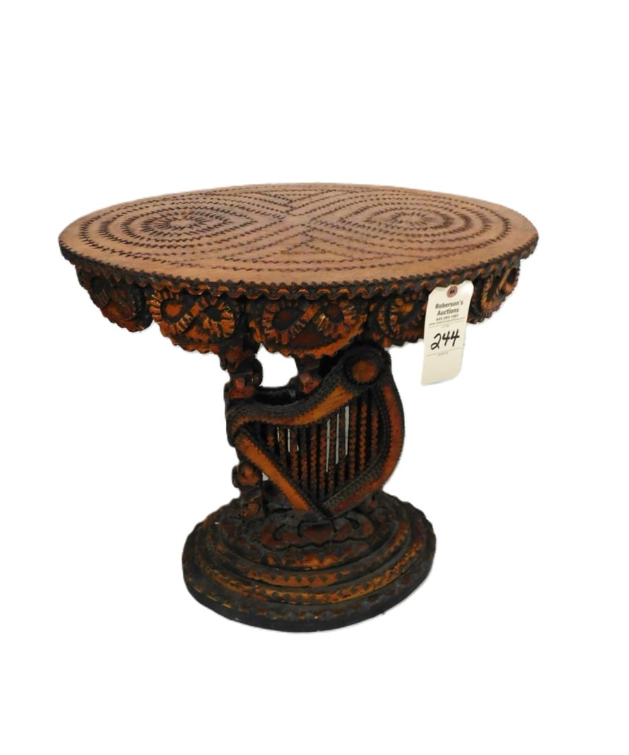 Tramp Art Stand Attrib. To Michael Lavery Auction