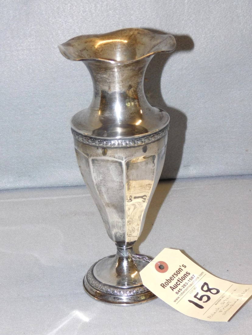 10 1/4" H Fluted Sterling Vase - Jun 21, 2025 | Roberson's Auctions In Ny