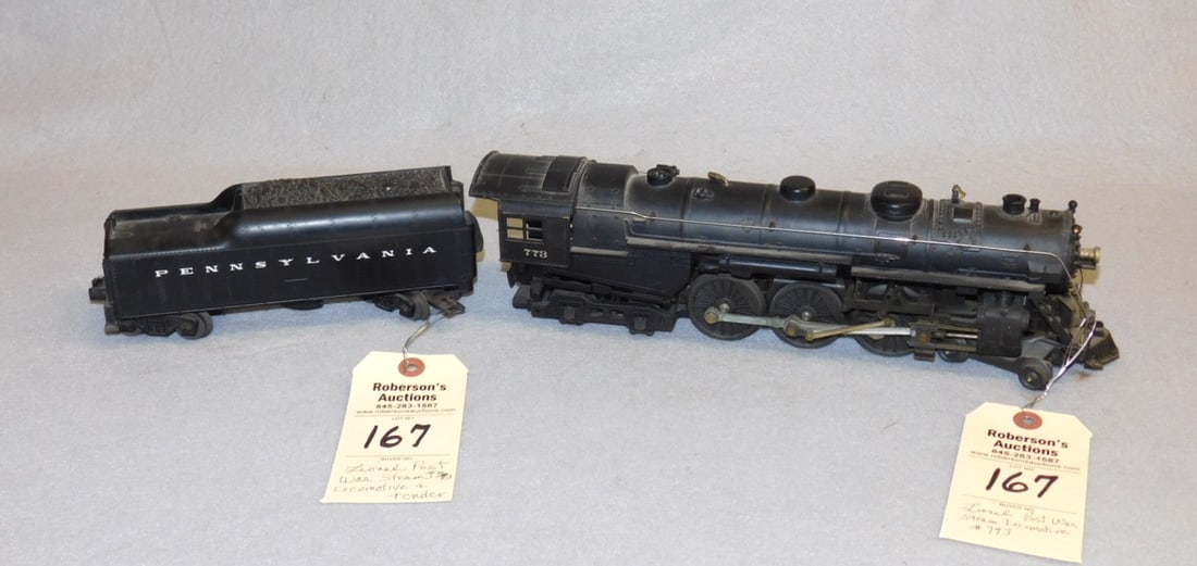 2 Pcs. Lionel Post War Steam Locomtoive #773 Auction