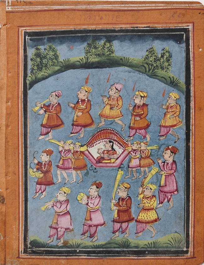 Wedding Procession With Bride In Palanquin Auction