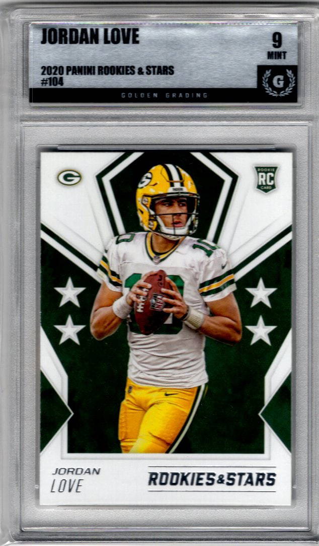 Jordan Love Rookie Card 2020 Panini Rookies & Stars #104 Golden Grading ...