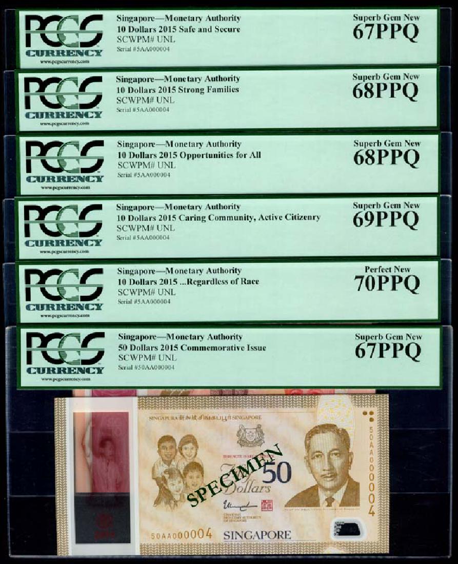 Singapore Sg50 $50 50aa 5x$10 5aa All 000004