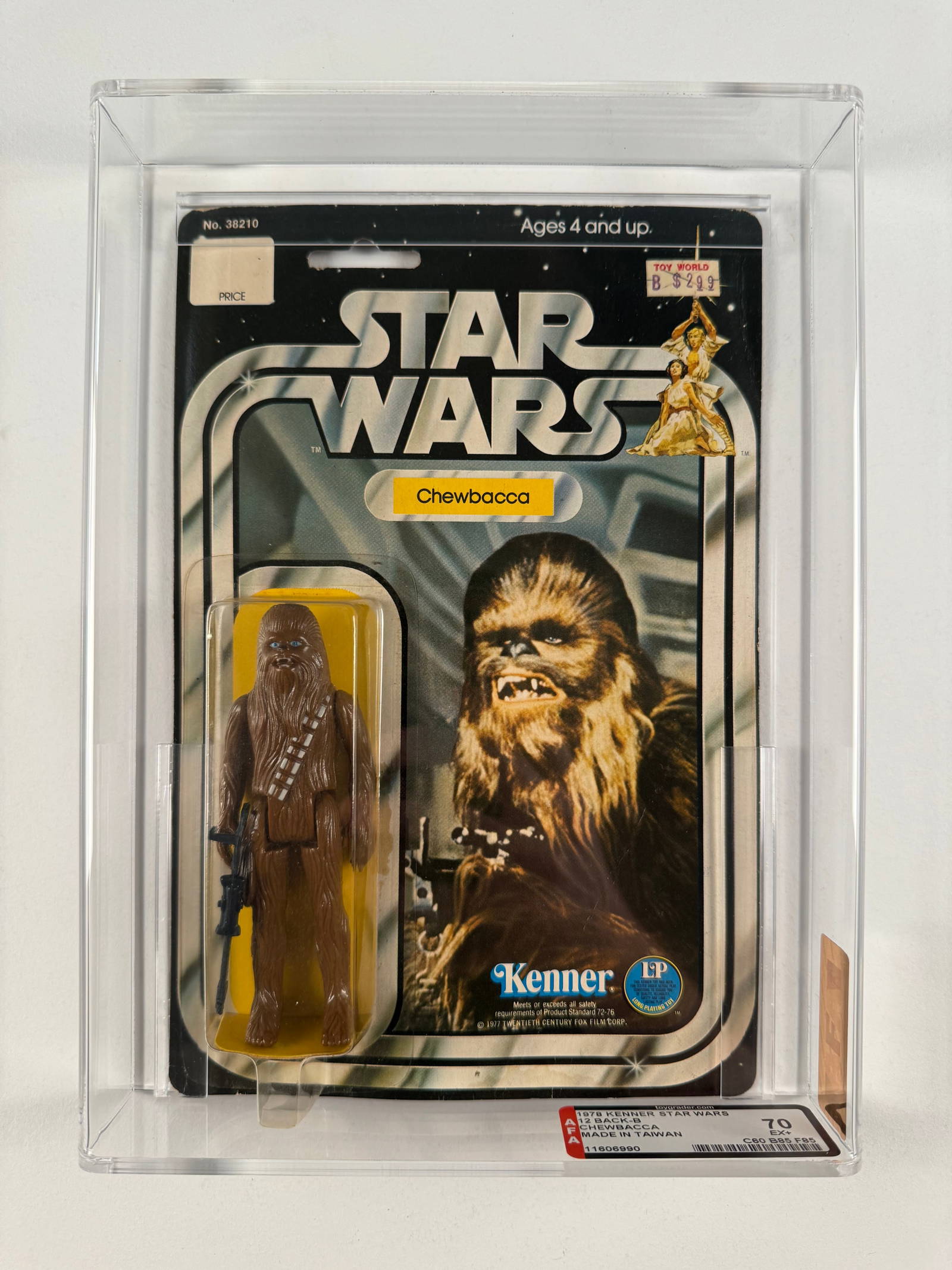 Vintage Kenner Star Wars 1978 Carded 12 Back-b Chewbacca Action Figure ...