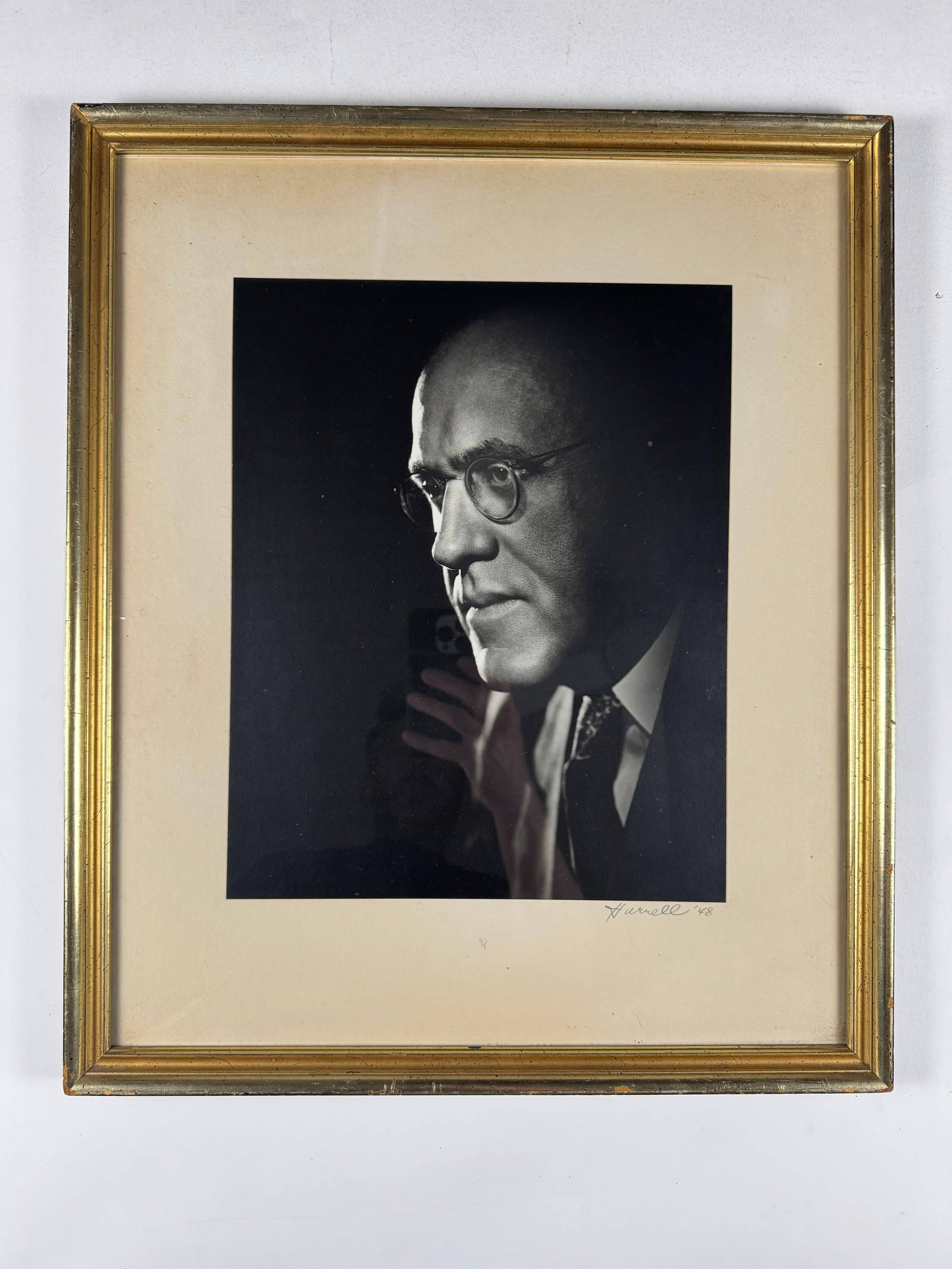 Unknown 11x14 Framed Portrait By George Hurrell - Signed Mounted Auction