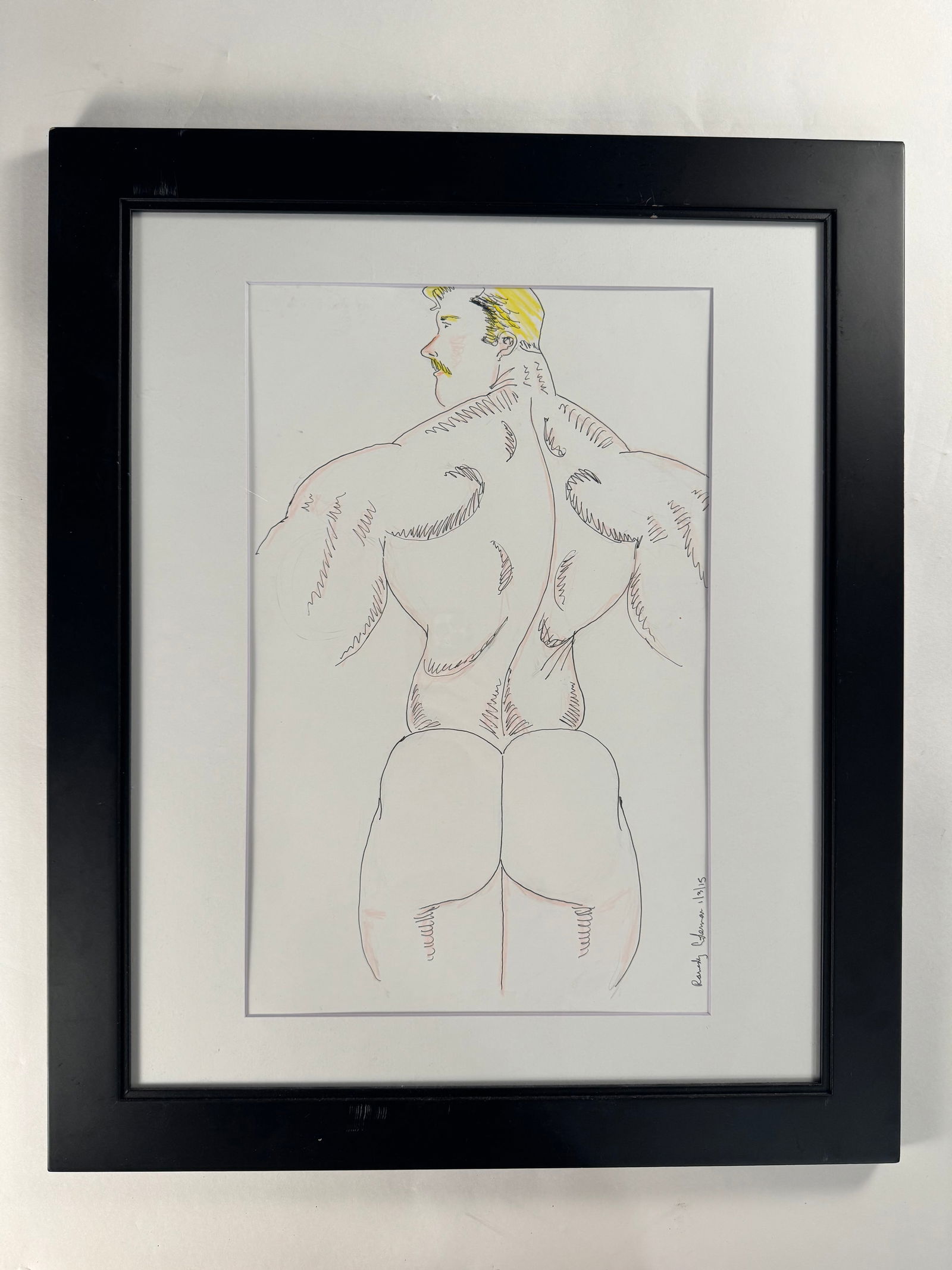Buy Randy Coleman 2015 Signed Pencil And Ink Drawing Mat Framed "rear ...