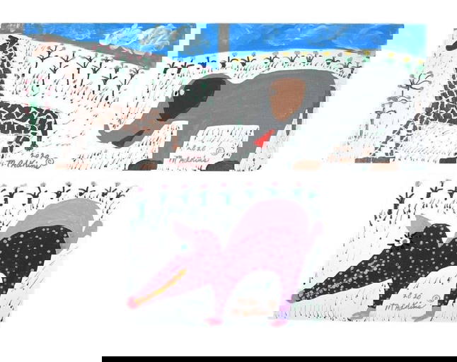 Minnie Adkins. 3 Small Paintings