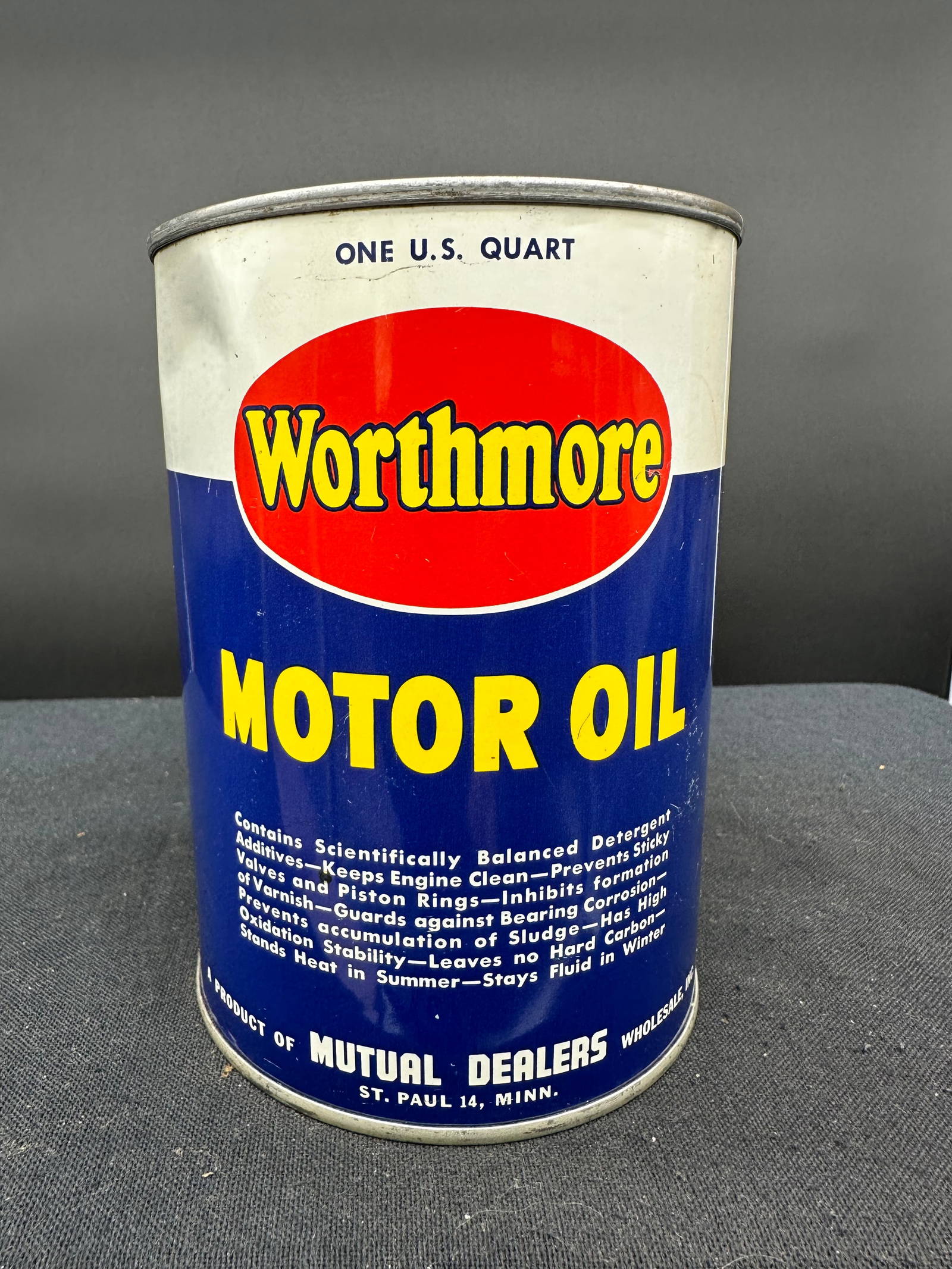 Worthmore Motor Oil 1 Quart Metal Can Auction