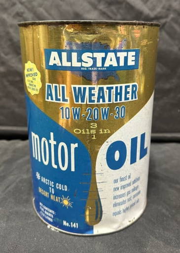 All State Motor Oil 5 Quart Oil Can