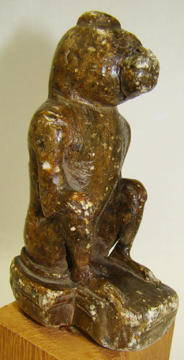 13: Egyptian. soapstone baboon headed god BABA