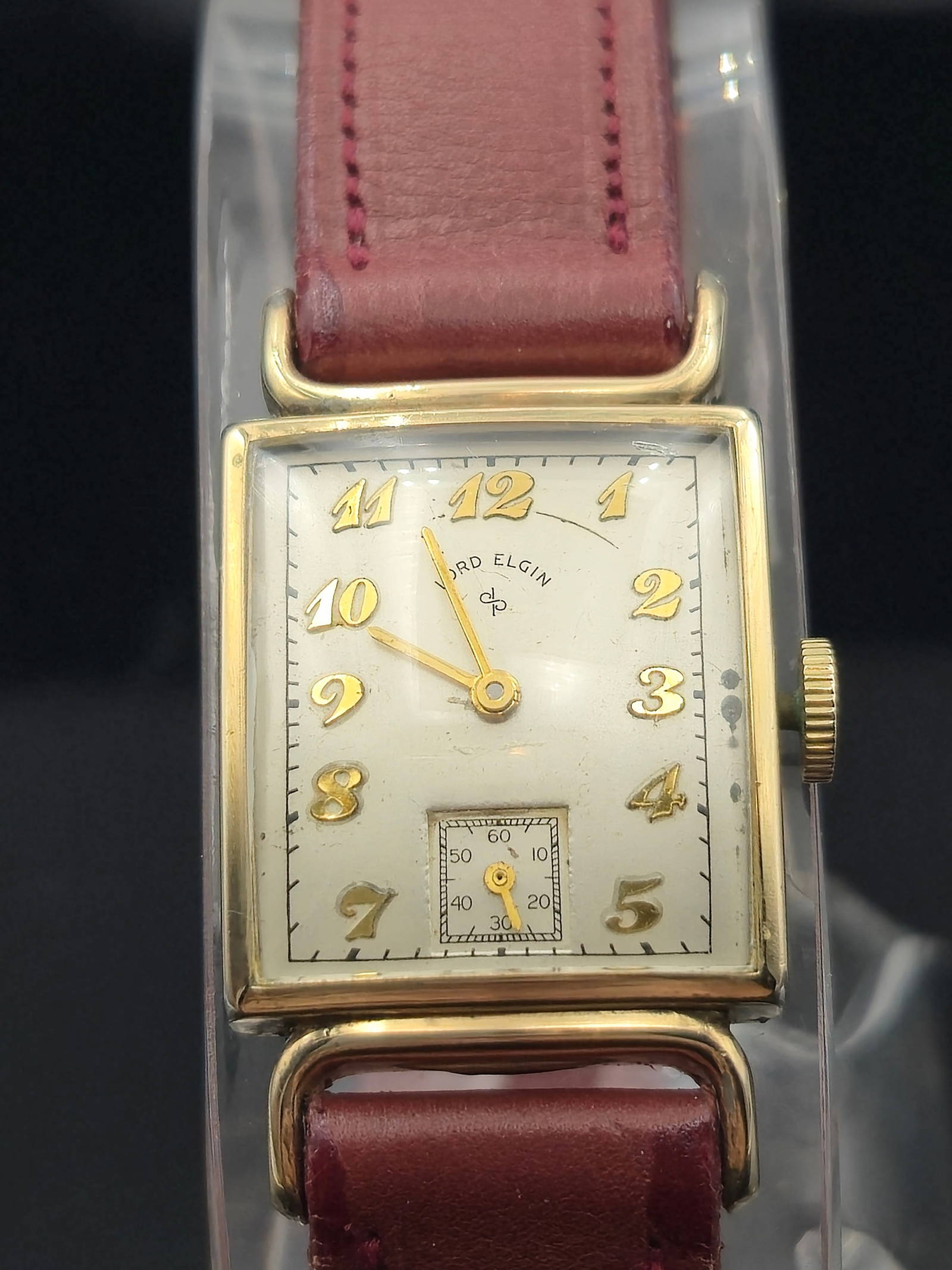 1950s Lord Elgin Rectangular Men’s Watch – Cal. 670, 21 Jewels, 14k ...
