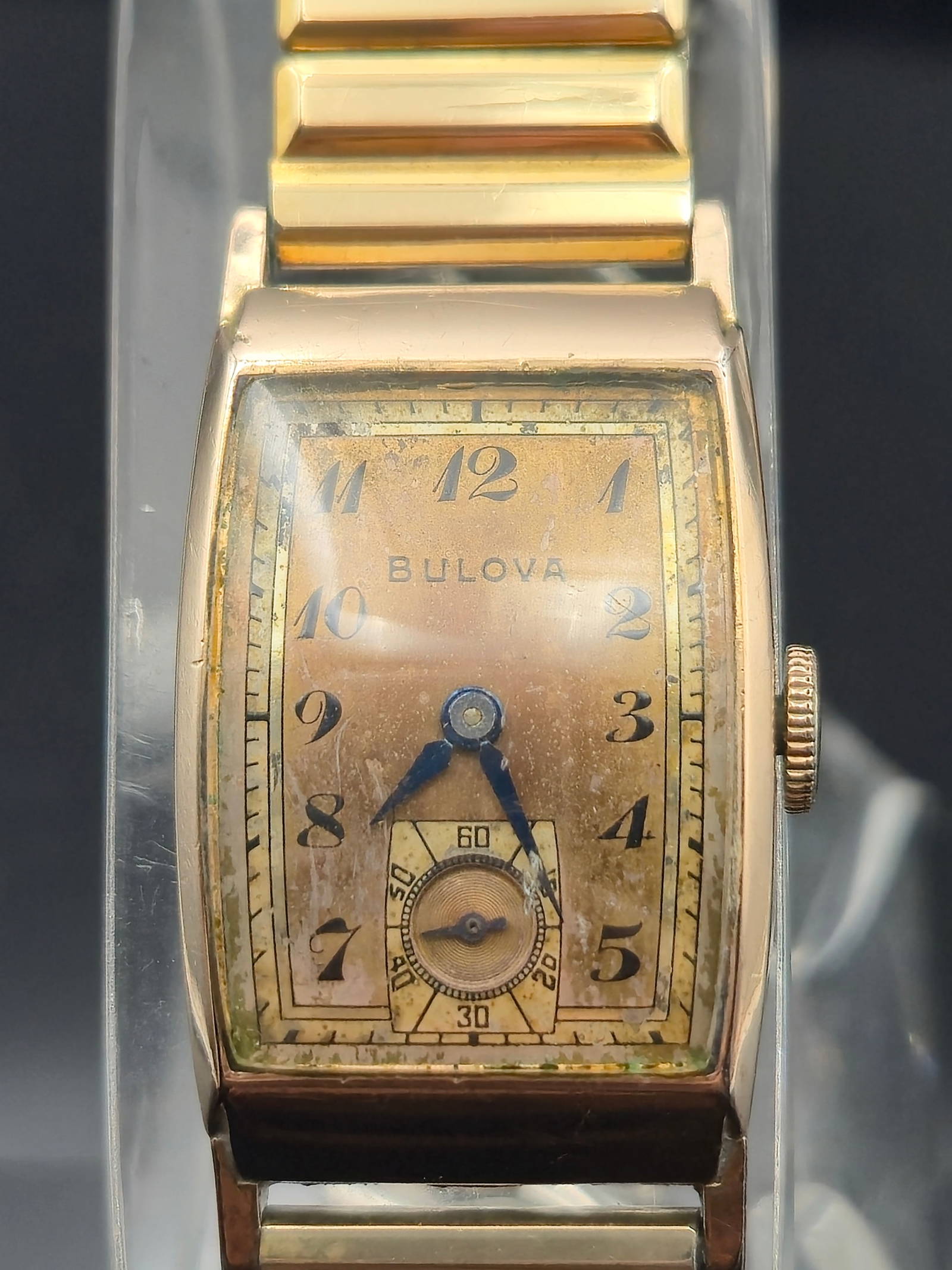 Vintage 1940s Bulova Tank Watch – 7ap Movement, 14k Gold-filled Band ...