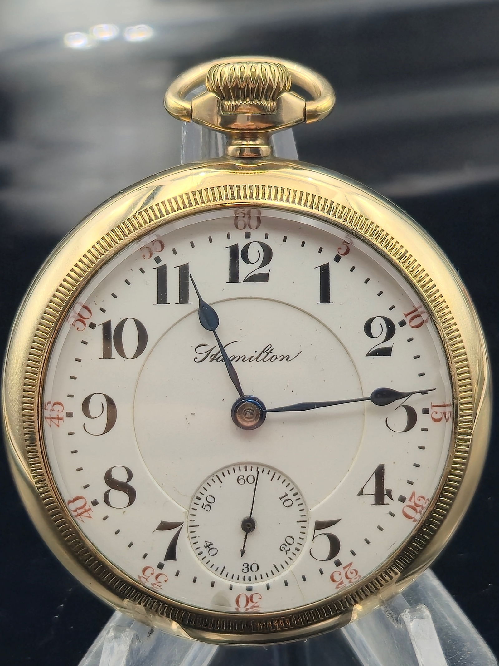 Hamilton 940 Pocket Watch – 1902 – 18s 21j 5-pos Railroad Grade – 10k ...