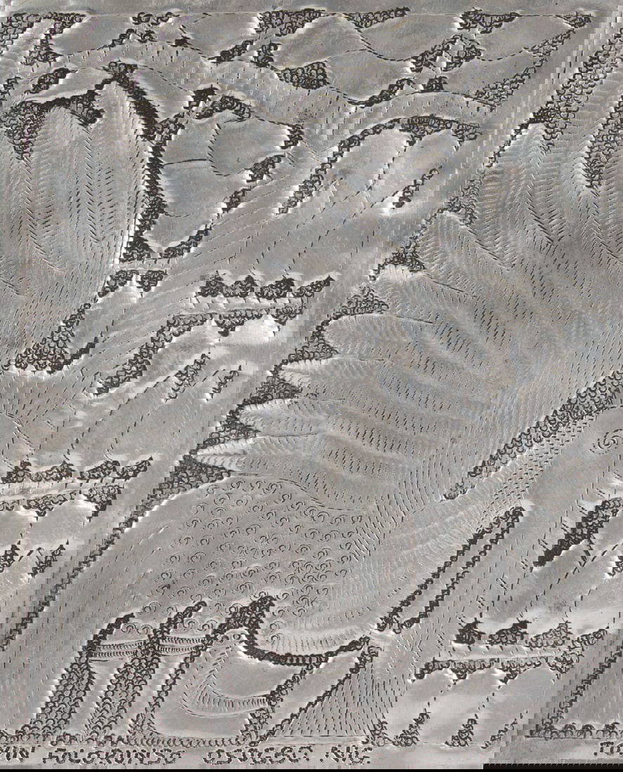 Toyin Folorunso Chased Aluminum Relief Panel With Bird Auction