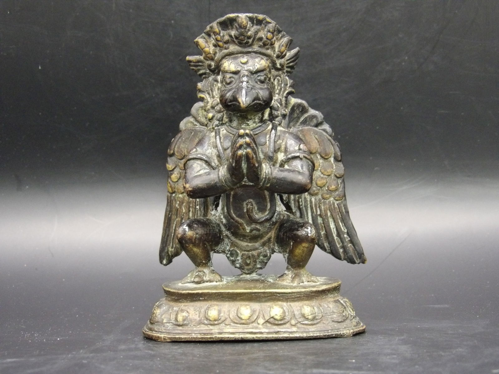 Antique Indian Or Tibetan Garuda Bronze Bird God Statue Auction
