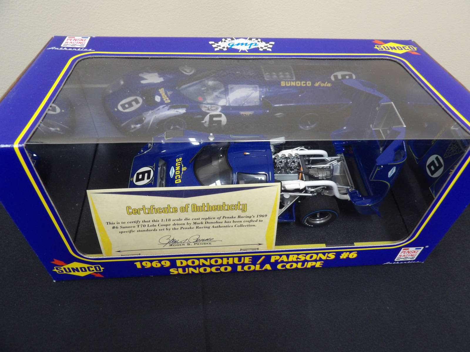 Gmp Penske Racing Mark Donohue 1969 Sunoco T70 Lola Coupe Original Box ...