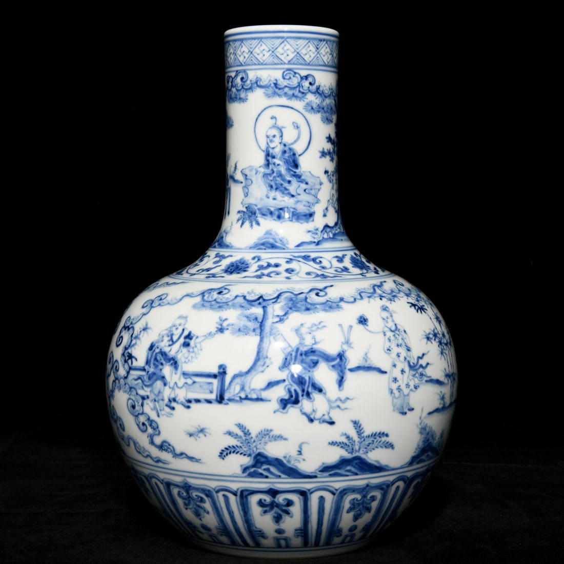 A Piece Of Ming Dynasty Chenghua Blue And White Eight Immortals Figure ...