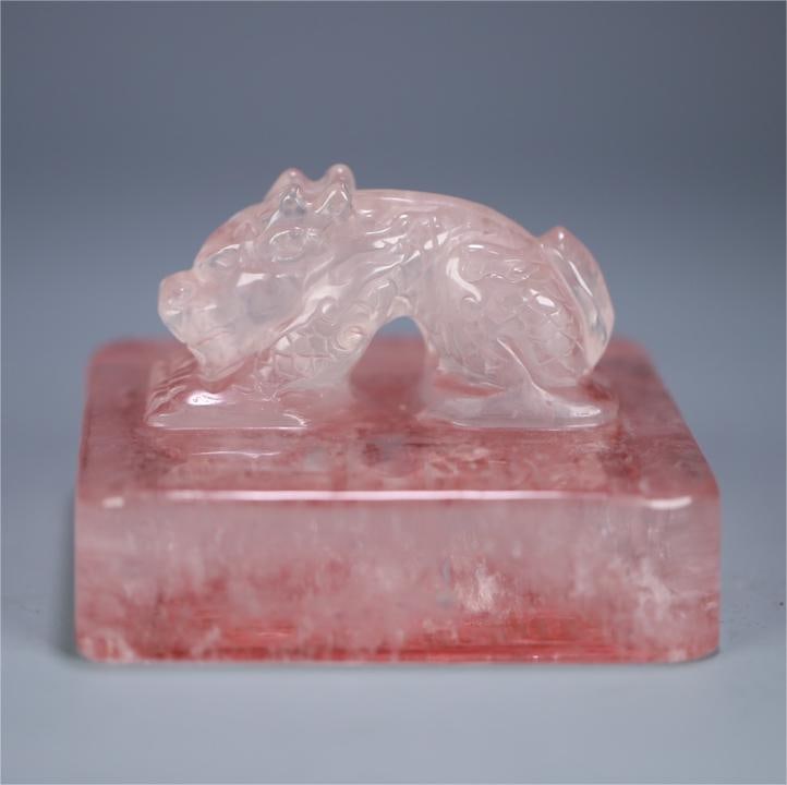 A Large Seal Of The Old Crystal Rui Beast Button Of The Qing Dynasty ...