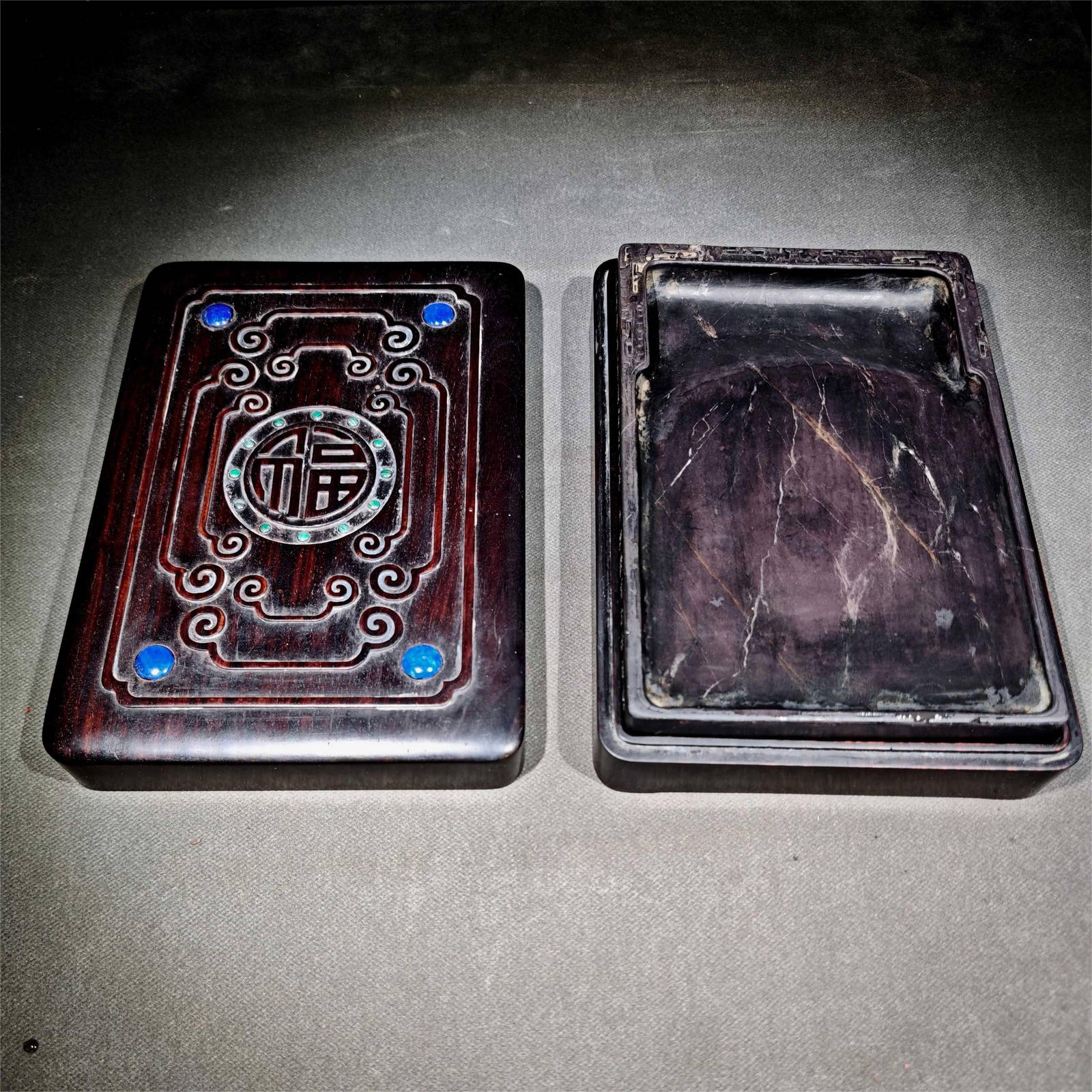 An Old Pit Inkstone Of Huang Siyong Auction