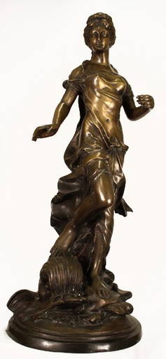 Amphitrite "goddess Of The Sea" Bronze Statue