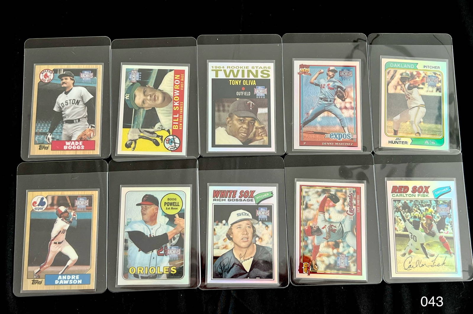 Vintage Baseball Card Lot With Andre Dawson / Carlton Fisk / Jim Hunter ...