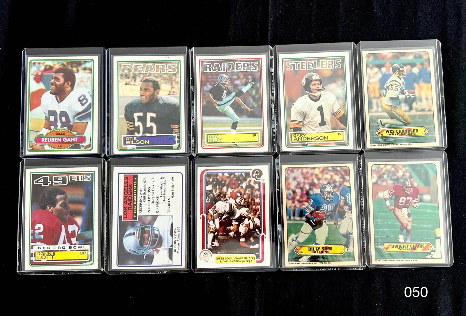 Vintage Football Card Lot With Billy Sims / Ronnie Lott Auction