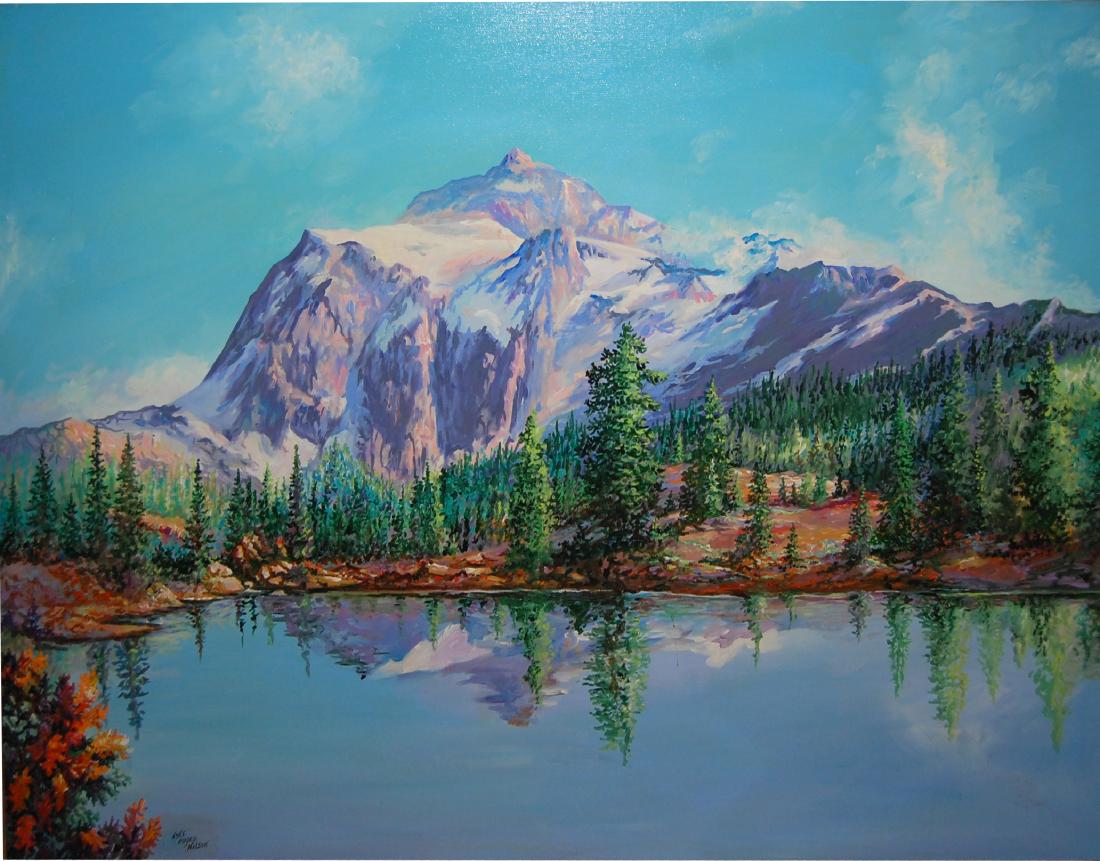 Lyle Roger Nelson; North Ridge Mountains; oil on canvas