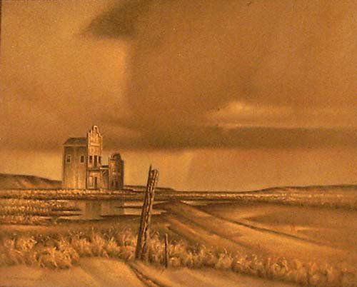 2260: "Canyon Pass"; Oil on canvas by Joseph Bodner (1