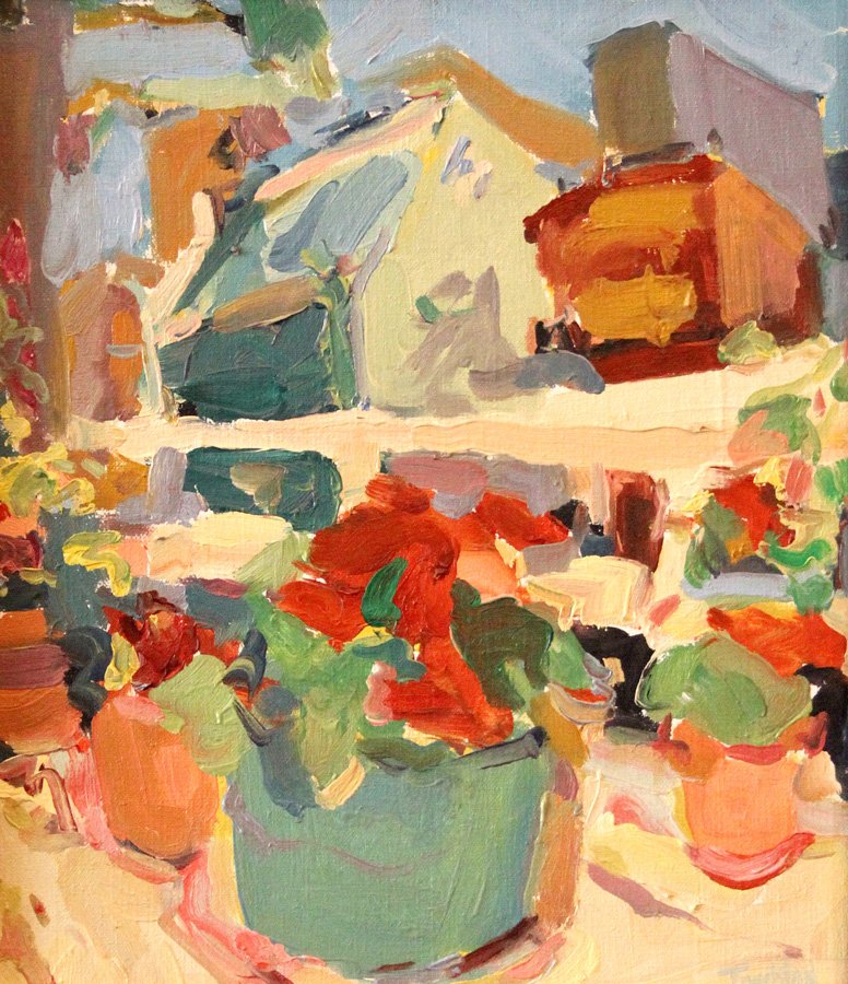 Touchton Jim (American 1952) “House” oil on canvas,