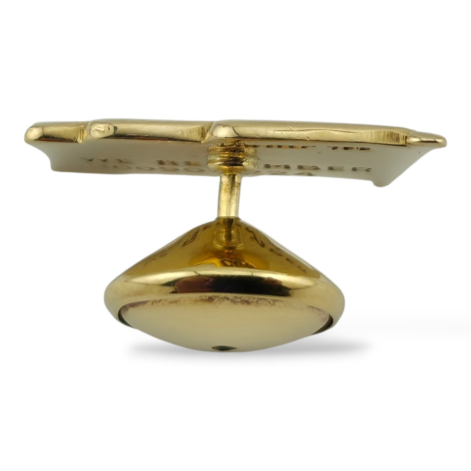 Cartier 18k Yellow Gold American Flag Tie Pin 9/11 "we Remember" Auction
