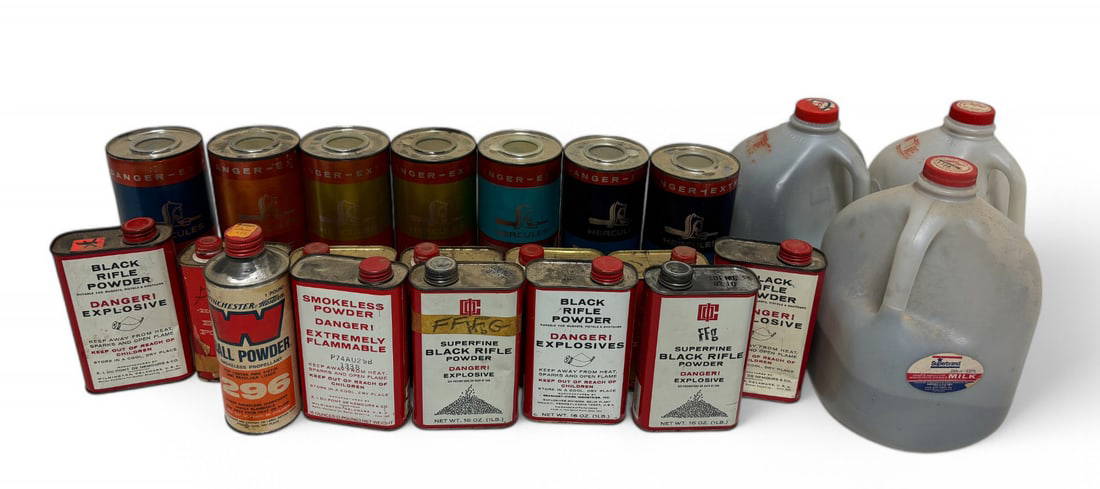 Huge Lot (30 Lbs.) Of Various Smokeless And Black Rifle Powder For ...