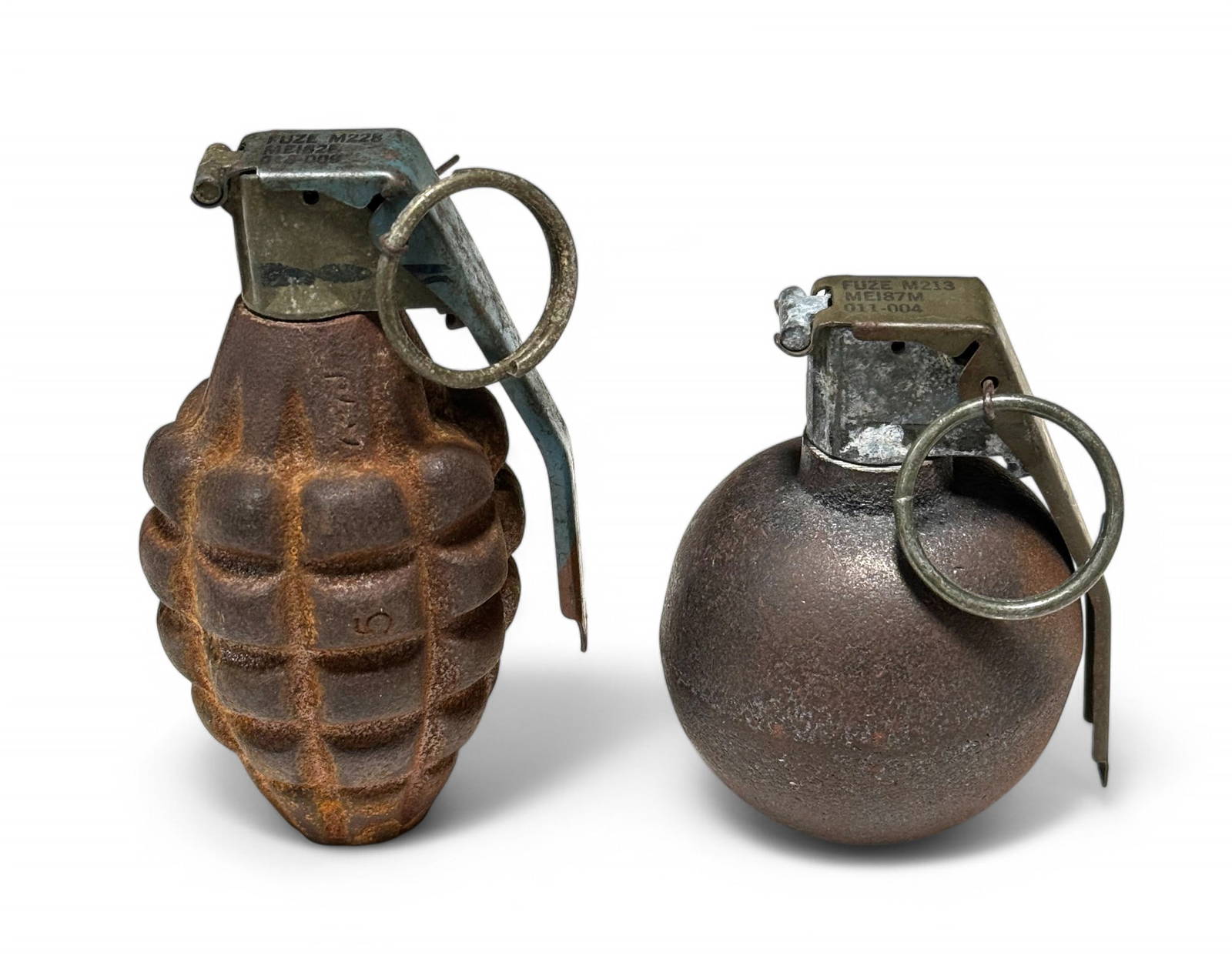 Pair Of Inert M21 (mk2) Pineapple Grenade & M67 "baseball" Grenade Auction