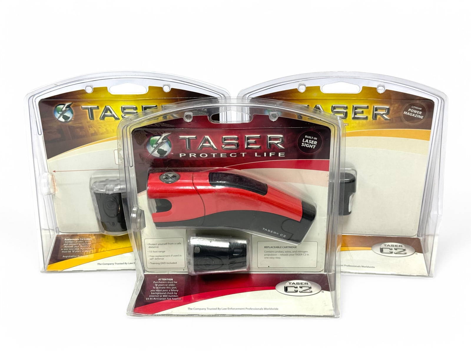 Nib Taser C2 Gun With Extra Replaceable Cartridges And Lithium Power ...