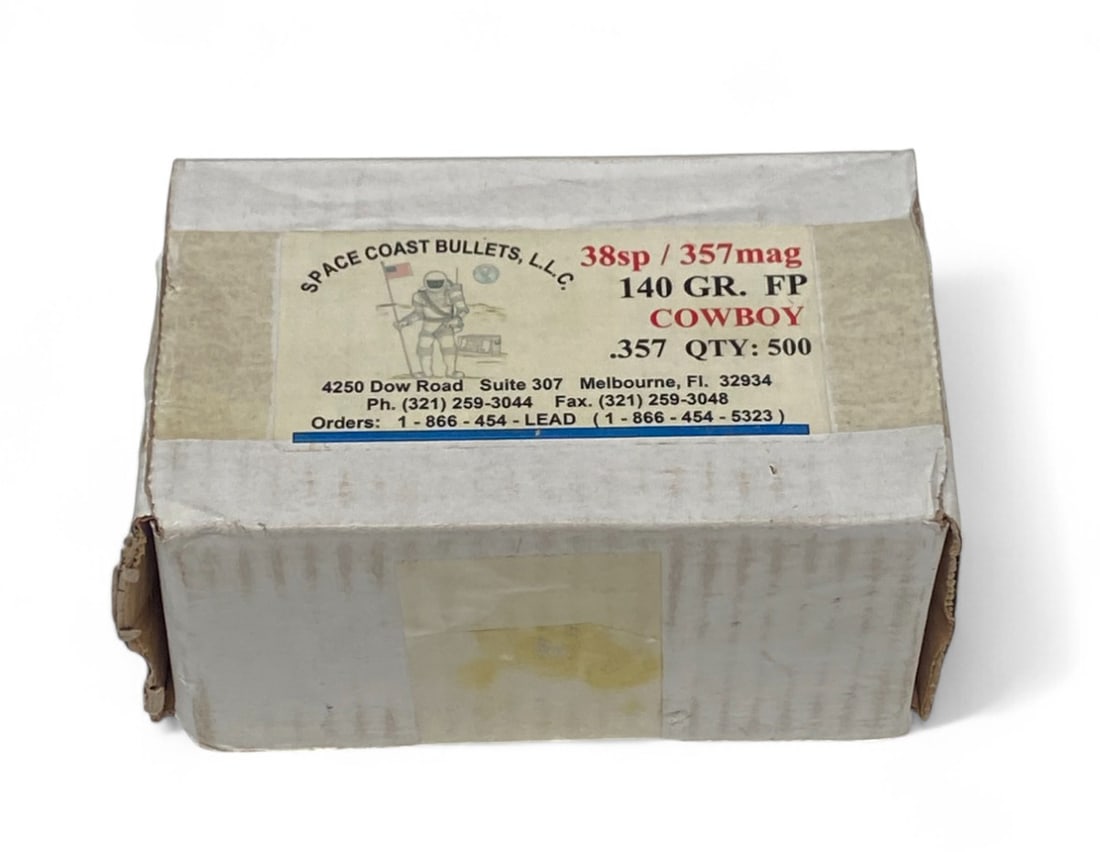 Nib 500qty. 38spl/357mag .357 140gr. Reloading Space Coast Cowboy ...