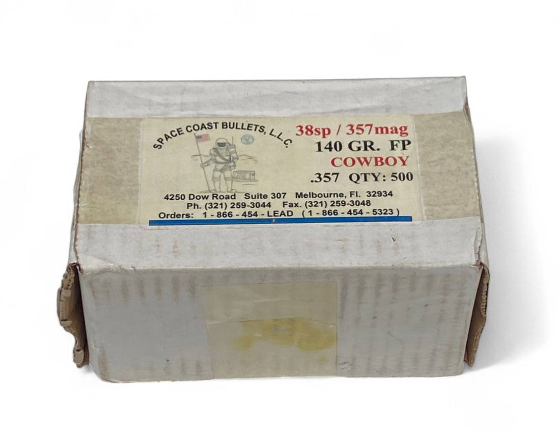 Nib 500qty. 38spl/357mag .357 140gr. Reloading Space Coast Cowboy ...